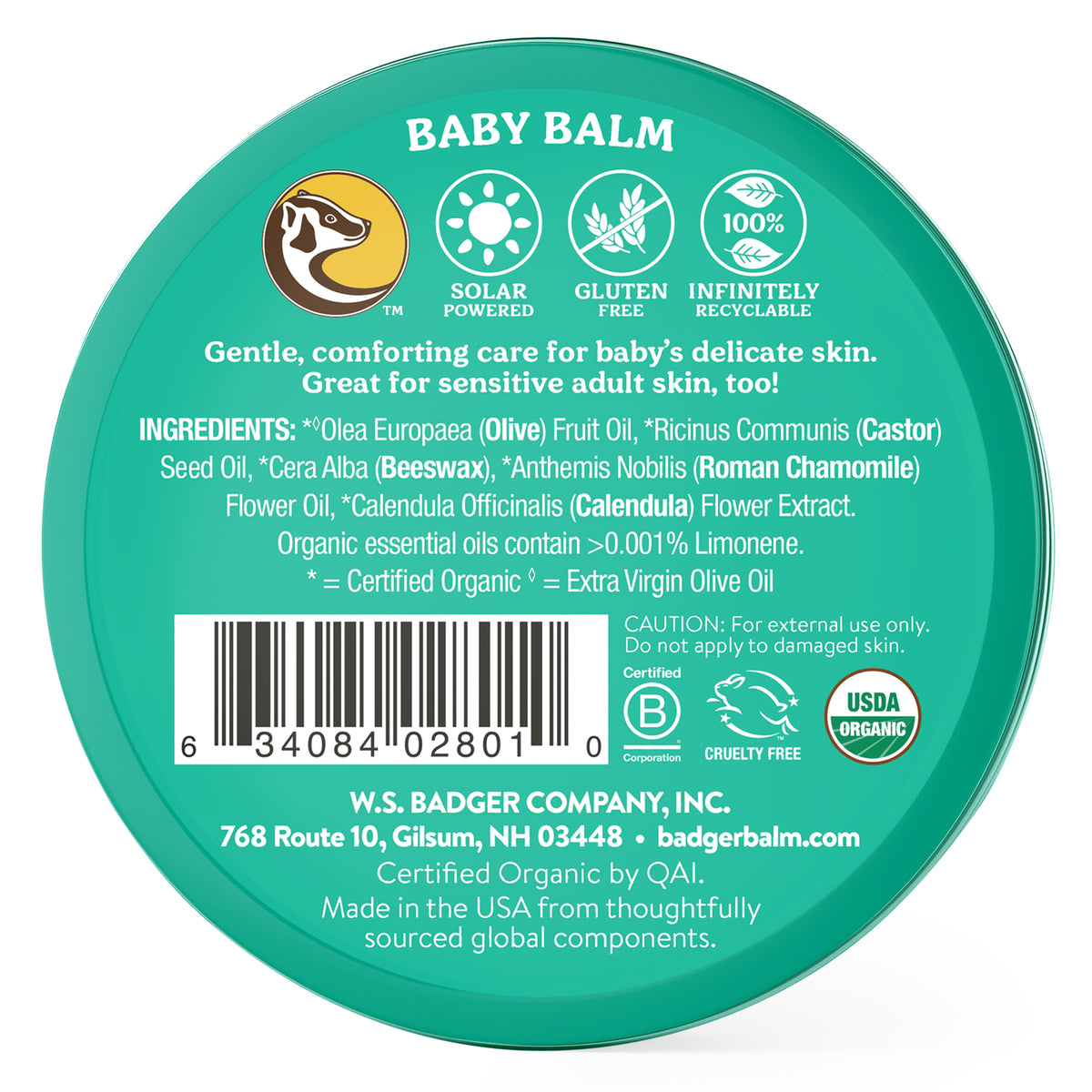 Organic Soothing Baby Balm | Badger Balm