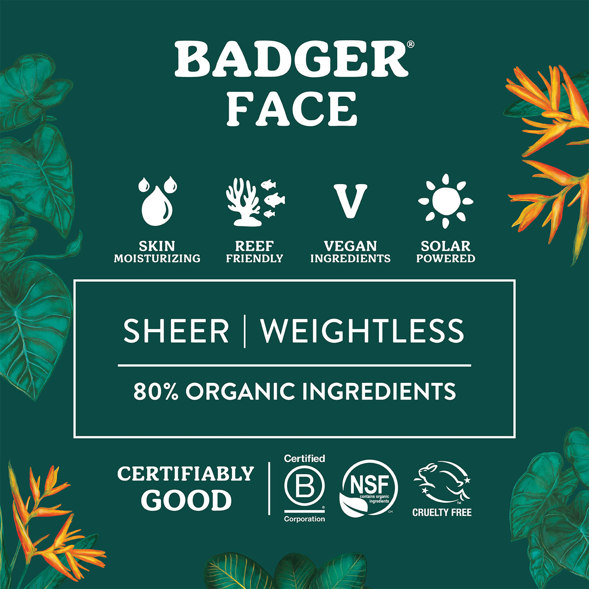 Face Mineral Sunscreen - SPF 30 I Badger Balm