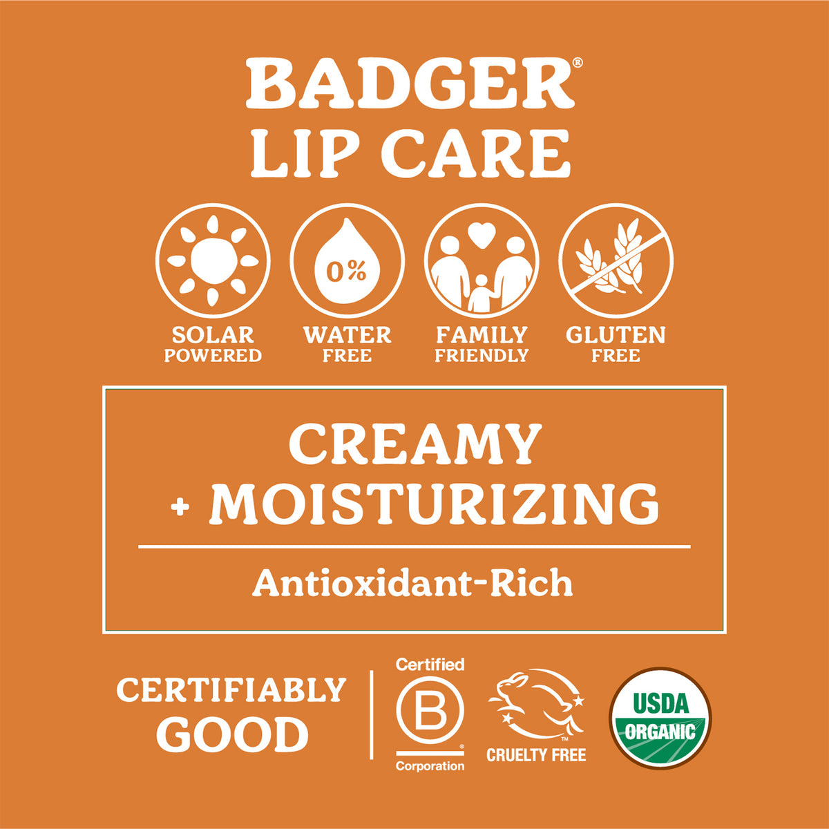 Organic Lip Butter - Sweet Orange | Badger Balm