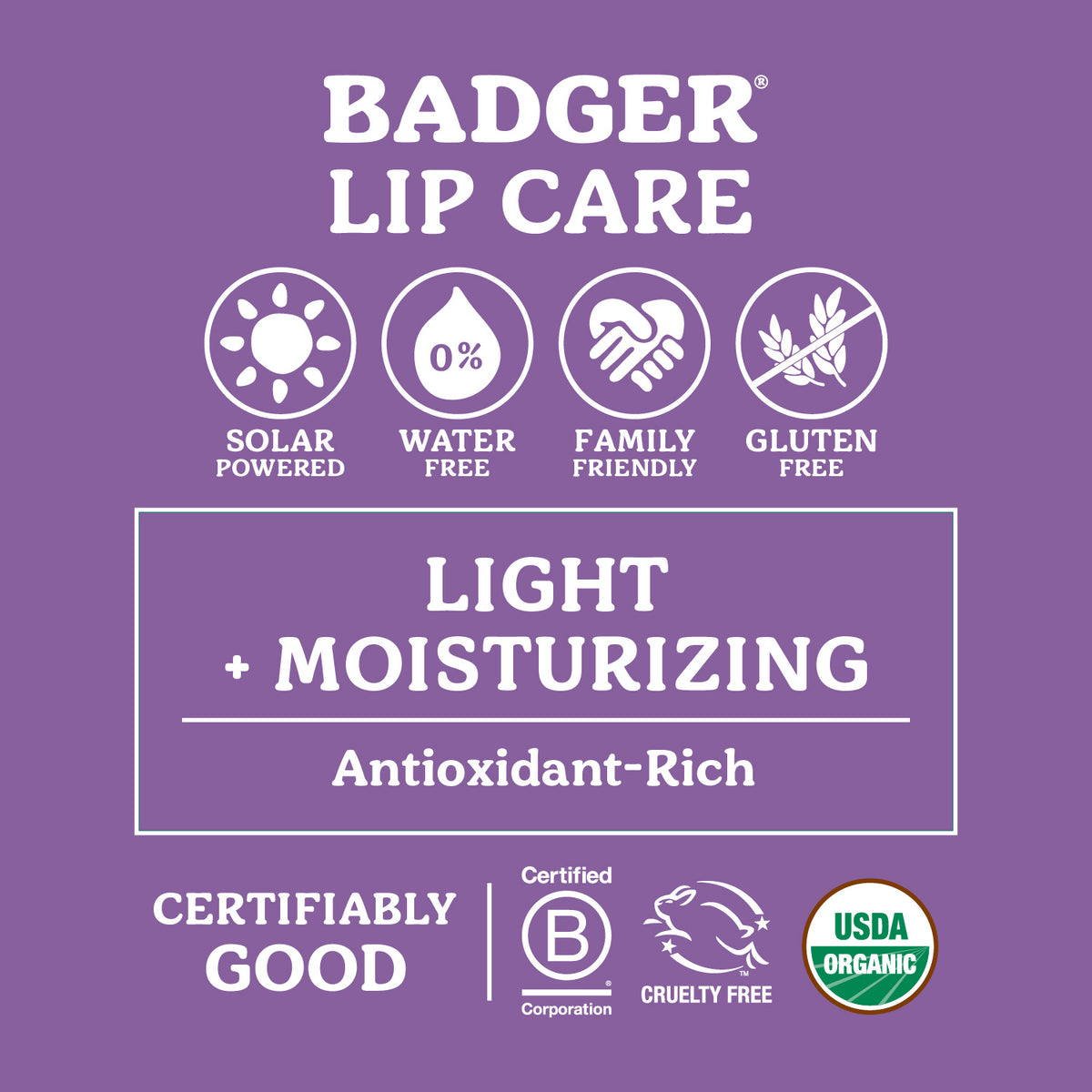 Organic Lip Balm by Badger - 4-Pack in the Green Box